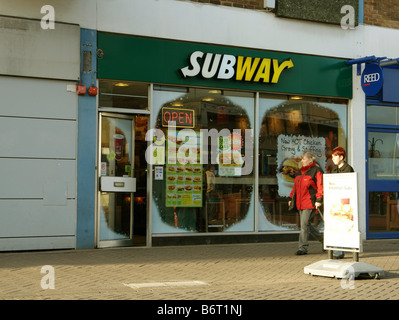 subway sandwich bar shop front Stock Photo - Alamy