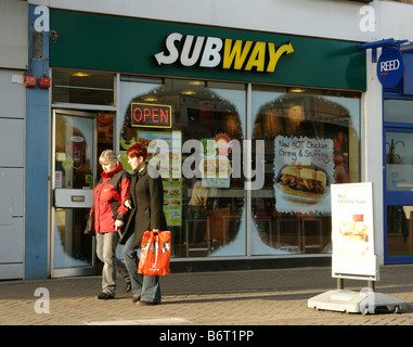 subway sandwich bar shop front Stock Photo - Alamy