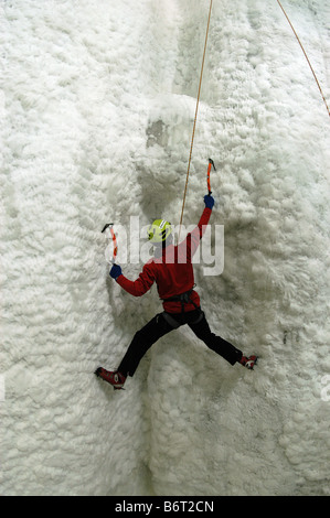 Artificial ice wall for ice climbing training , Finland Stock Photo - Alamy