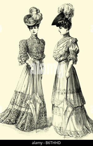 Fashion in 1906. Antique illustration Stock Photo - Alamy