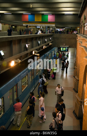 Underground Metro station platform in St Petersburg, Russia Stock Photo ...