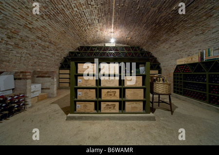 Wine cellar in English Country House Stock Photo - Alamy