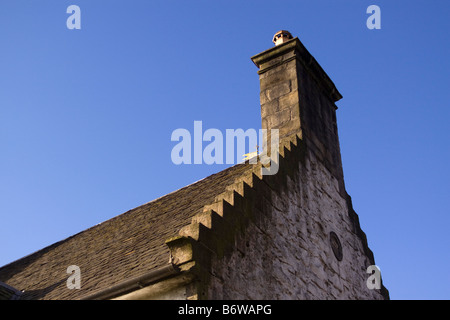 Stepped crows foot stone gable Stock Photo - Alamy