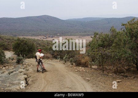 cycling in Hell's Gate National Park, Naivasha, Kenya Stock Photo - Alamy