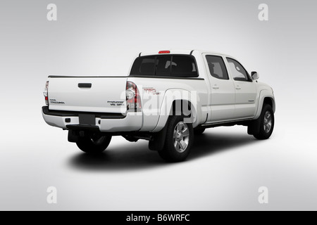 2009 Toyota Tacoma PreRunner in White - Drivers Side Profile Stock ...