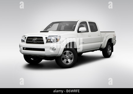 2009 Toyota Tacoma PreRunner in White - Drivers Side Profile Stock ...