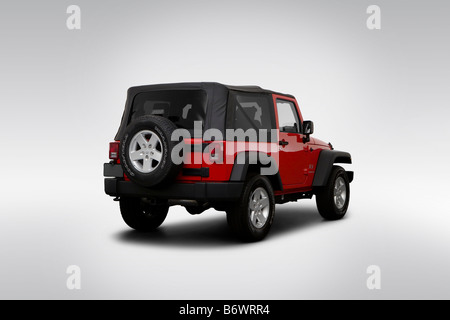 2009 Jeep Wrangler X in Red - Front angle view Stock Photo - Alamy