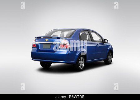 2009 Chevrolet Aveo LT in Blue - Front angle view Stock Photo - Alamy
