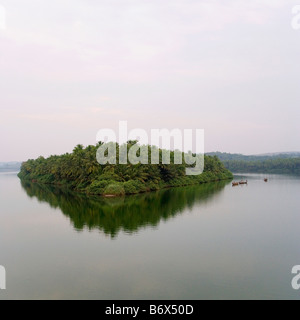 Panoramic view of a lake, Kukkarahalli Lake, Mysore, Karnataka, India ...