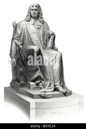 Portrait of Isaac Barrow, English mathematician and theologian. Below ...