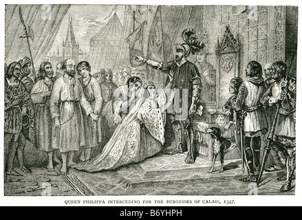 Portrait of Philippa of Hainault, Queen of England, 14th Century ...