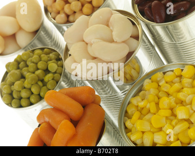 Selection of Popular And Convenient Tinned Vegetables Ready To Cook ...