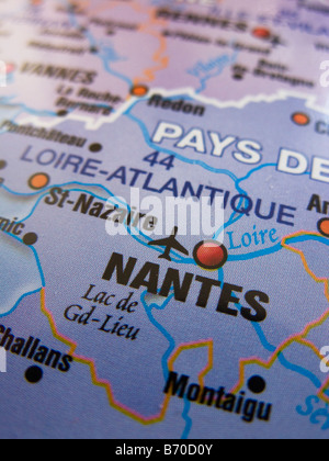 Map of Nantes Stock Photo - Alamy