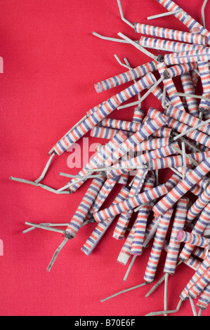 firecrackers for Diwali festival on red backgrounds Stock Photo - Alamy