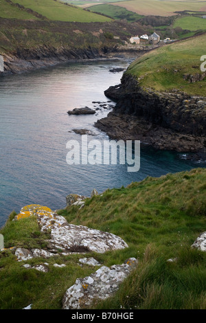 Cove and rocky inlet of Port Quin, coast of Cornwall, England Stock ...