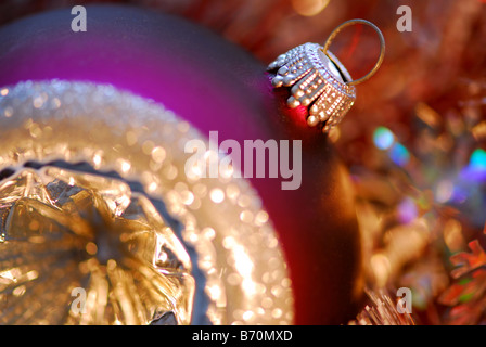 closeup of christmas balls on a Christmas tree Stock Photo - Alamy