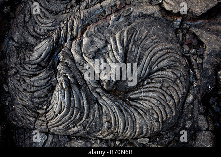 Pahoehoe lava formation, Kilauea volcano, Big Island, Hawaii Stock ...