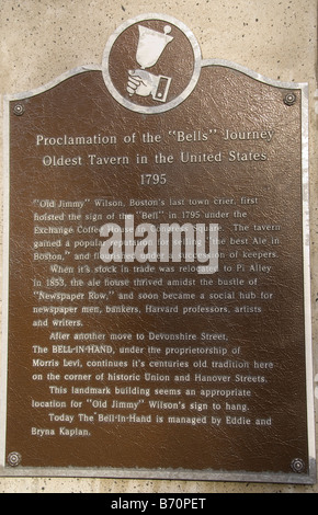 The Historic Bell in Hand Tavern - Downtown Boston - America's oldest ...