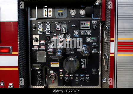 Fire Engine Controls Stock Photo - Alamy