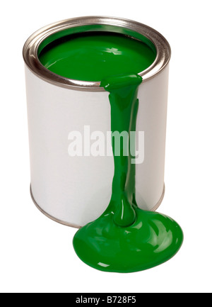 Green Paint can Stock Photo - Alamy