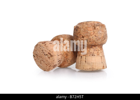 A closeup of wine corks isolated on white background Stock Photo - Alamy