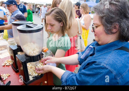 People getting snacks and food at County Fair Stock Photo - Alamy