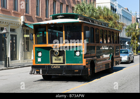 Downtown Charleston - A Charleston DASH trolley, part of CARTA Transit ...