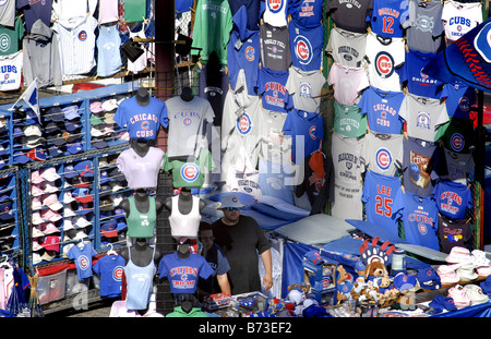 Vendors sell t-shirts outside Wrigley Field before a Chicago Cubs ...