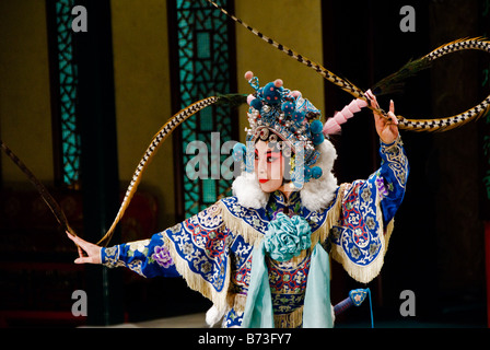 Chinesse Opera Singer performing at the Chinesse national opera house ...
