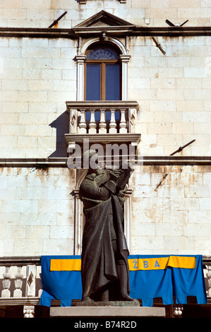 Statue of Marko Marulic by Ivan Mestrovic in Split Dalamatia Croatia ...