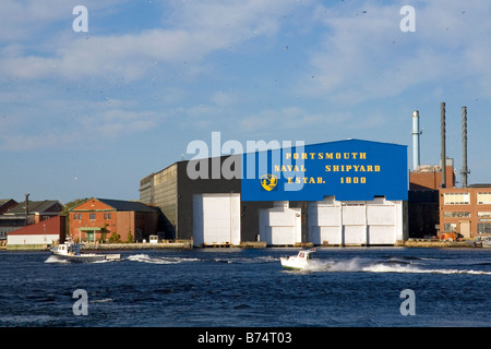 The Portsmouth Naval Shipyard located on the Piscataqua River at ...