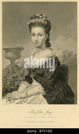 Antique engraving, Sarah Livingston Jay. Sarah Van Brugh Livingston Jay ...