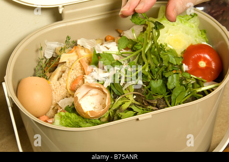 Organic Recycling, kitchen compost pail Stock Photo - Alamy