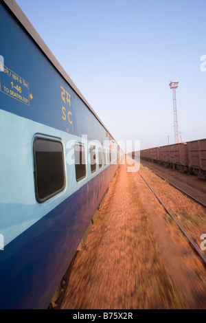 Train on a railroad track, Hampi, Karnataka, India Stock Photo - Alamy