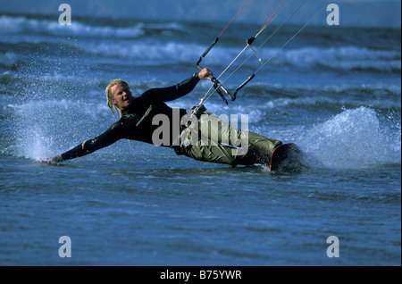 Ben Hanbury kitesurfing Broad Haven Pembrokeshire Stock Photo - Alamy