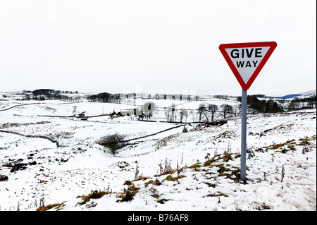 GIVE WAY Road Sign warning advisory English British signs England UK ...