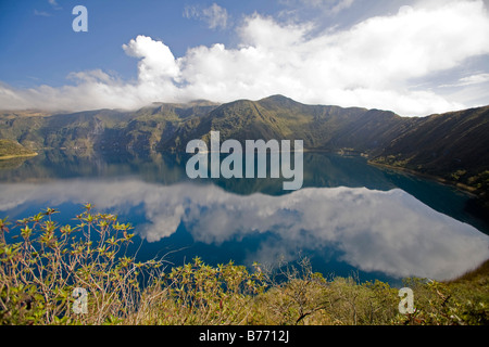 Cuicocha caldera and Crater lake at the foot of Cotacatchi Volcano in ...