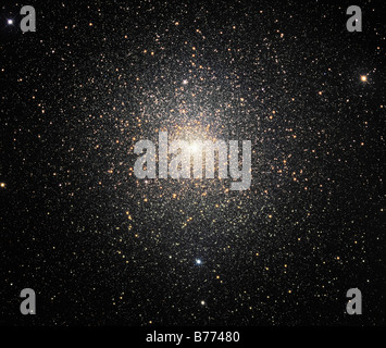 An image of the globular cluster 47 Tucanae, located approximately ...
