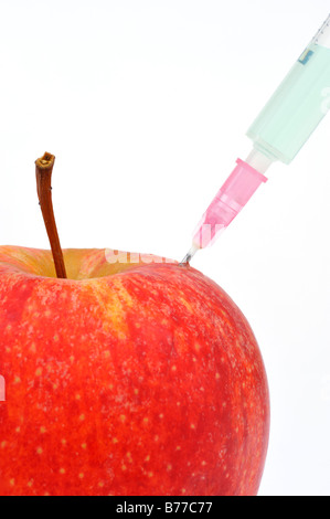 Red apple in genetic engineering laboratory, gmo food concept Stock ...