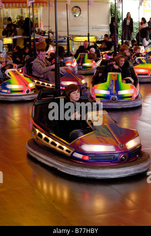 Germany, Munich, Oktoberfest, Autoskooter bumper cars carnival ride ...