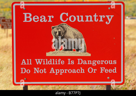Bear Warning Sign, Caution Signs - Active Bears in Area, Danger Alert ...