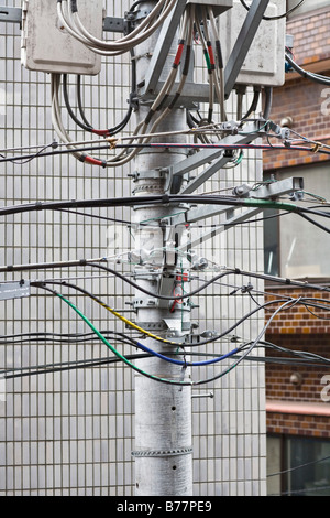 Tokyo (Japan) - Japanese Electric Pole in Tokyo Stock Photo - Alamy