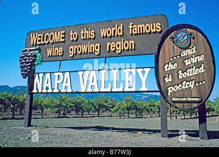 The welcome sign for Napa Valley, California Stock Photo - Alamy