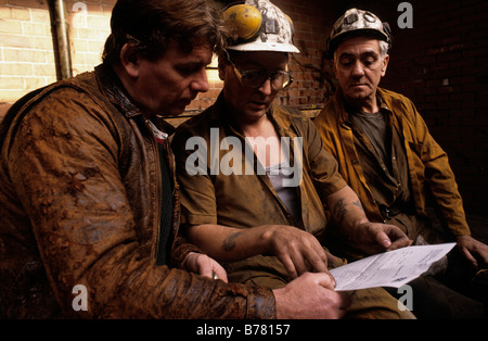 Shirebrook Colliery, Nottinghamshire, England: Miners working ...