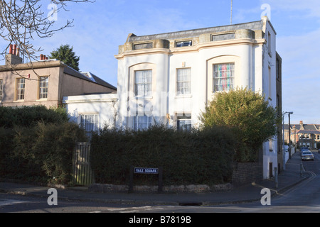 Bow fronted window on house photographed at night, Wanstead, London ...