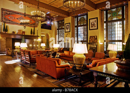 Interior of AHWAHNEE LODGE built in the early days of the parks history ...