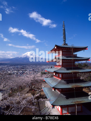 Japan,Yamanashi,Mount Fuji,Churei Tower Stock Photo - Alamy
