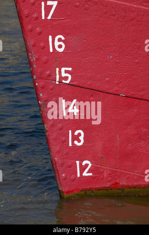 cargo container ship prow detail Stock Photo - Alamy