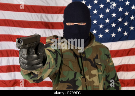 A man prepares to defend his country against all evil Stock Photo - Alamy