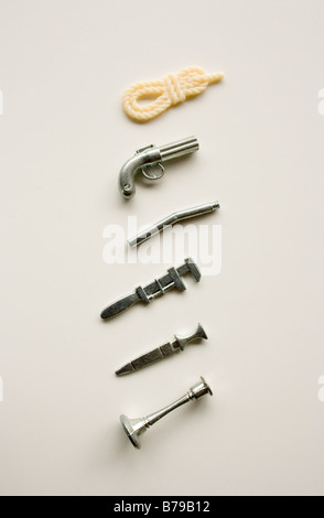 Cluedo 'murder' weapons Stock Photo - Alamy